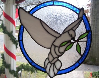 Stained glass dove | Etsy