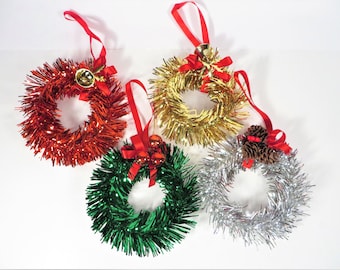 Tinsel wreath | Etsy