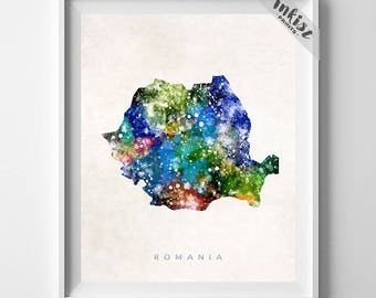 Romania map modern cross stitch pattern. Romania with