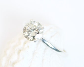 Moissanite engagement ring | Etsy