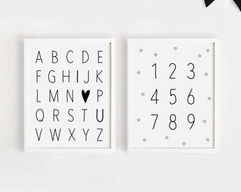 Number poster | Etsy