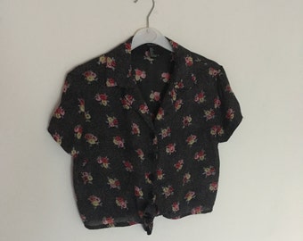 Tie front shirt | Etsy