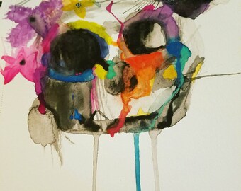 Abstract skull | Etsy