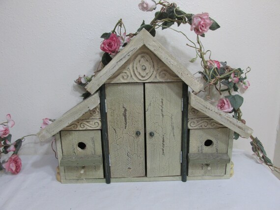 Items similar to Birdhouse Cabinet Box Vintage Home Interior on Etsy