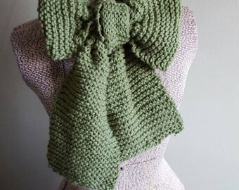 Knit ascot scarf | Etsy
