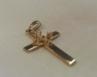 14 karat gold cross | Etsy