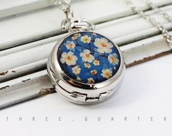 Flower pocket watch | Etsy