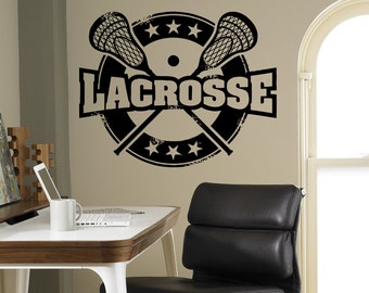 Lacrosse wall decal | Etsy