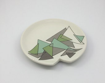 Handmade Geometric porcelain pottery and by JuliaClairesClay