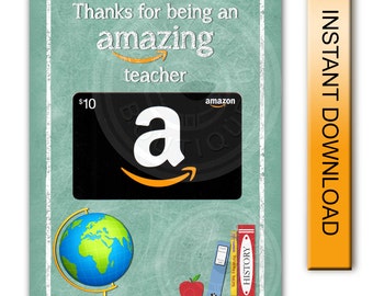 INSTANT DOWNLOAD Amazon Gift card Holder Amazing Teacher