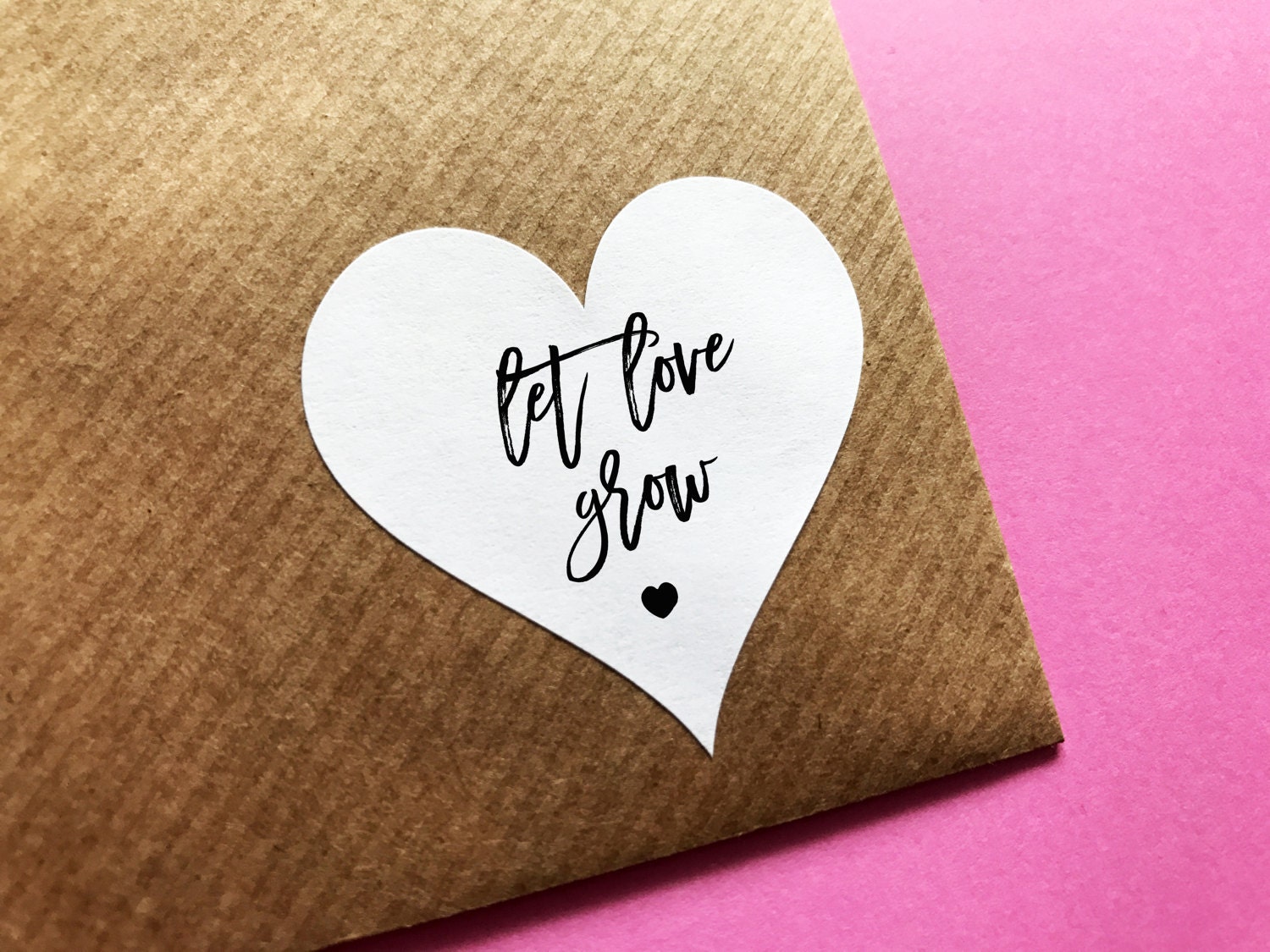 Let Love Grow Stickers Wedding Favour Label Let Love Grow