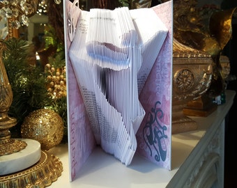 Letters to Home Folded Book Art by LettersToHomeDecor on Etsy