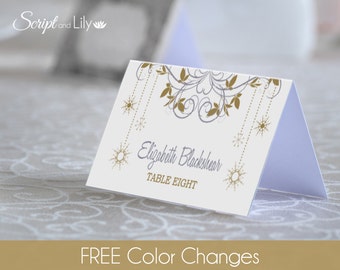 Winter place cards | Etsy