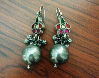 Silver jhumkas | Etsy