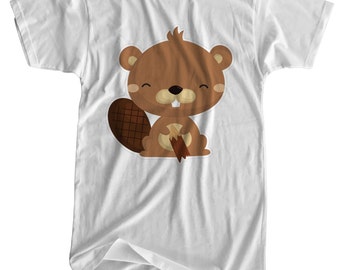 Unique beaver t shirt related items | Etsy