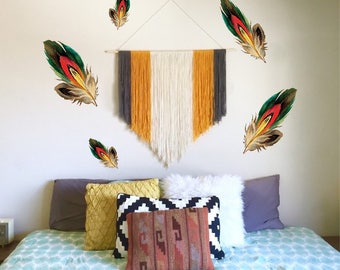 Feather wall decal | Etsy