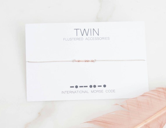 Twin Gift Morse Code Twin Twin Bracelet BFF Gift Gift