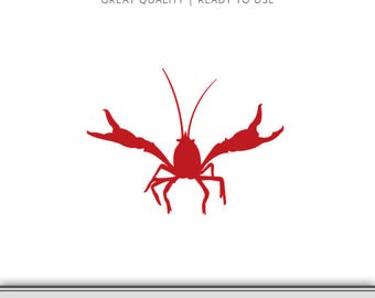 Crawfish clip art | Etsy