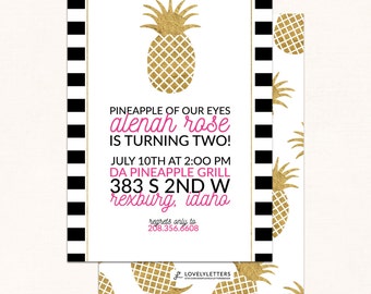 Pineapple invitation | Etsy