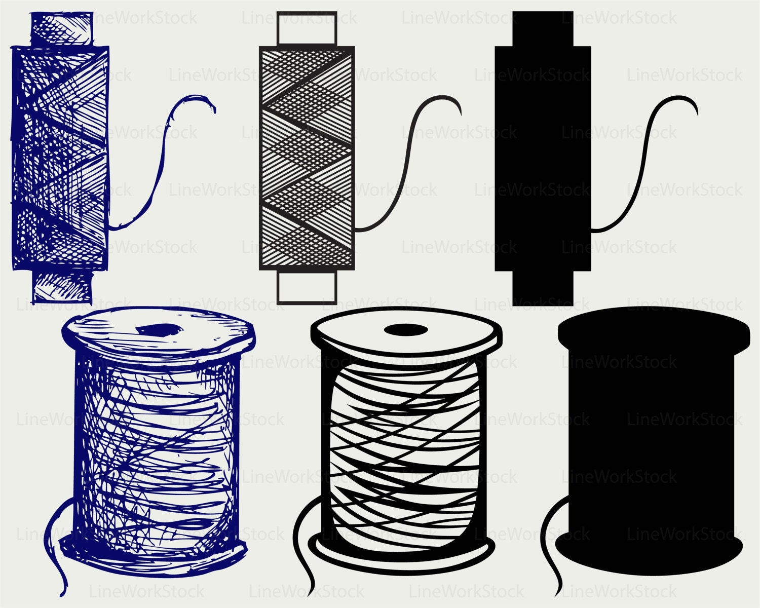 Spool threads svg,threads clipart, svg,threads silhouette,spool cricut ...
