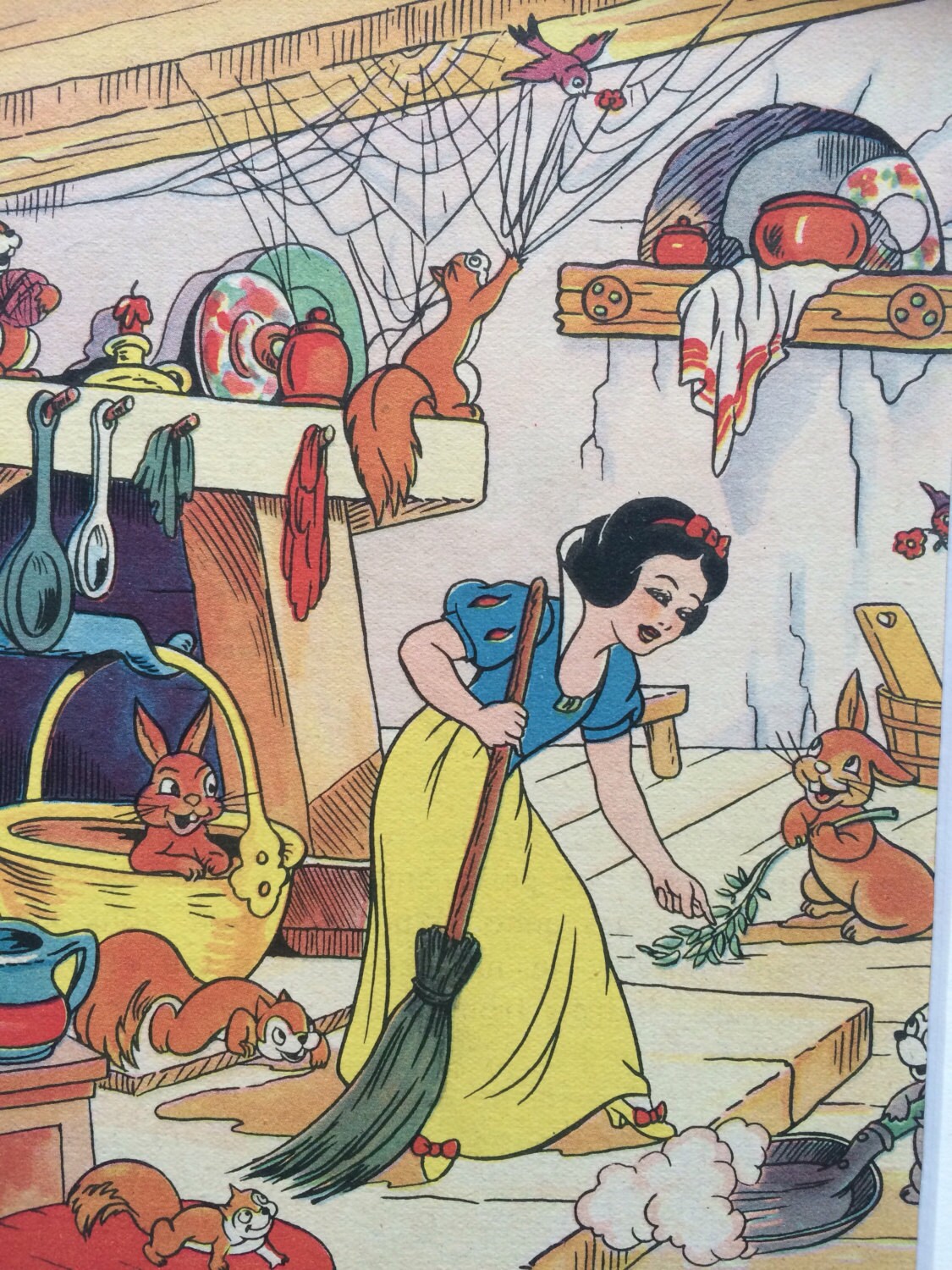 1938 Original Vintage Disney print - Snow White and the Seven Dwarves ...