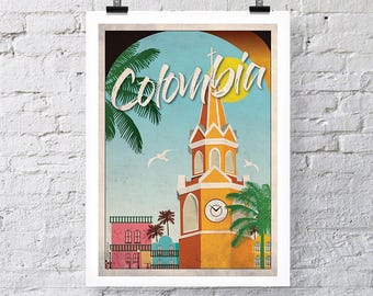 Colombia poster | Etsy