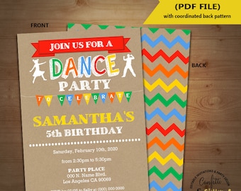 Dance party invite | Etsy