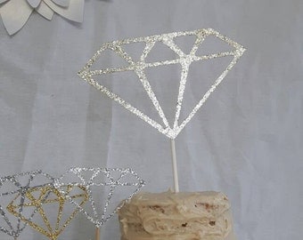 Diamond cake topper | Etsy