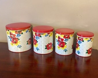 Metal canister set | Etsy