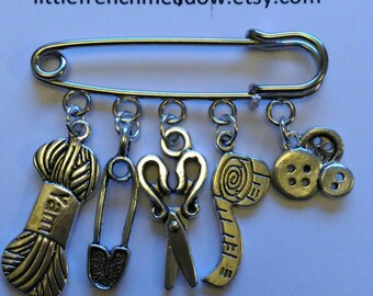 Knitting brooch | Etsy