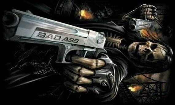 Skeleton With Guns Pen Blank