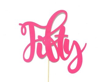 50 cake topper | Etsy