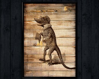 Unique alligator poster related items | Etsy