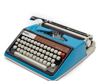 Blue typewriter | Etsy