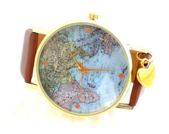 Unique world map watch related items | Etsy