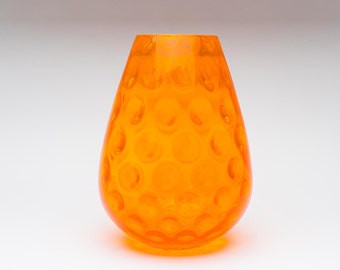 Glass vase orange | Etsy