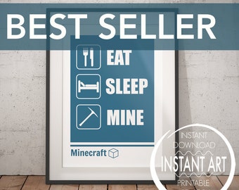 minecraft wall decal – Etsy
