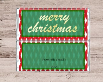 Digital Candy Bar Wrappers Instant Download Christmas Fudge