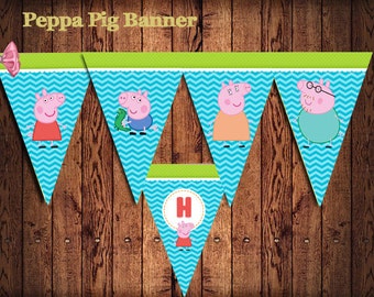 Peppa pig banner | Etsy