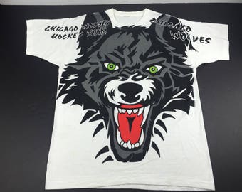 Vintage wolf shirt | Etsy