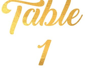 Gold table number | Etsy