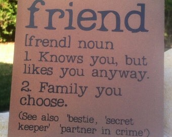 Friend definition | Etsy
