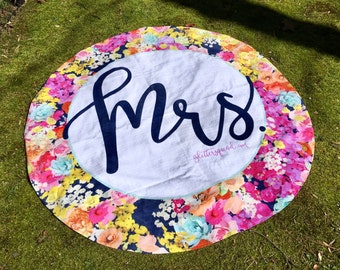 Round beach towel | Etsy