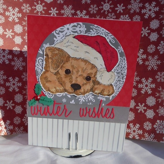 Items similar to Adorable Puppy Christmas Greeting Card on Etsy