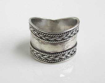 Snake ring Silver Filigree Filigree Ring Cigar Band Rings