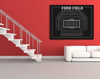 Football field art | Etsy