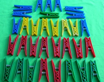 Plastic clothespins | Etsy