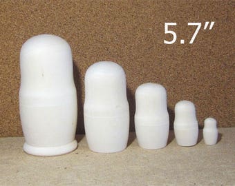 Blank Matryoshka Easter Egg Nesting Doll Bare Wood Russian