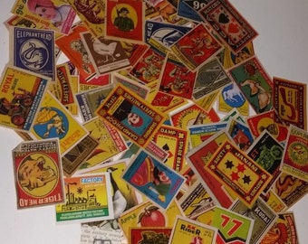 Match box labels | Etsy