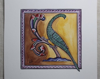 Medieval Devil. Original hand painting.